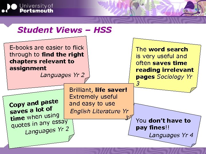 Using e-books to meet student needs experiences from