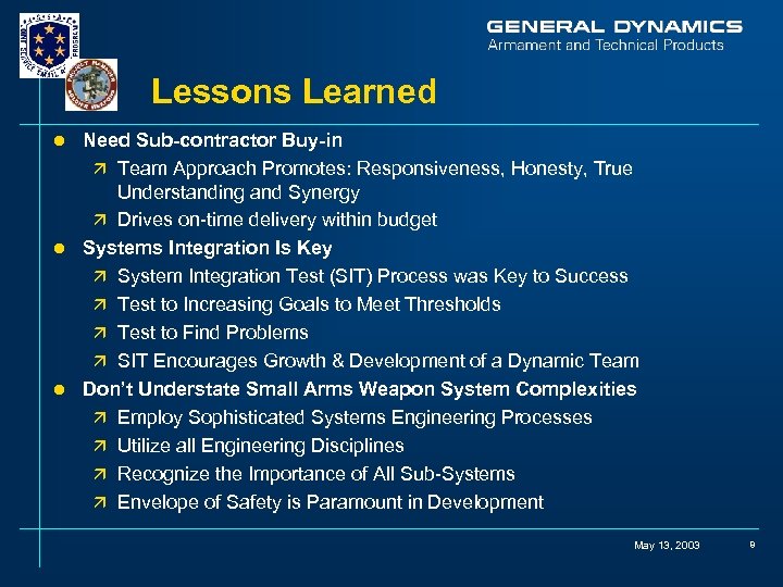 Objective Crew Served Weapons OCSW 2003 Small Arms