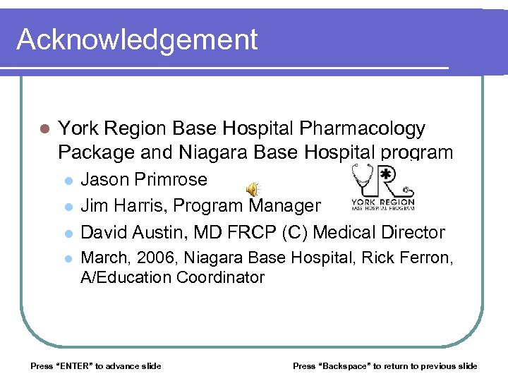 HHSC Base Hospital Program EMS Pharmacology unit