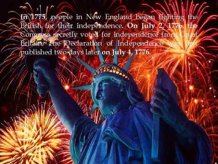 Independence Day July 4 The Fourth of July