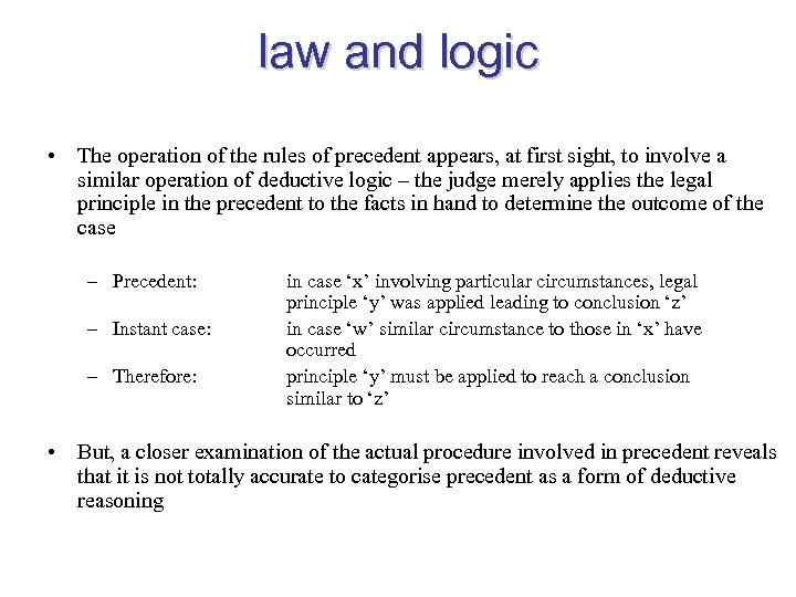 Common law precedent Introduction introduction