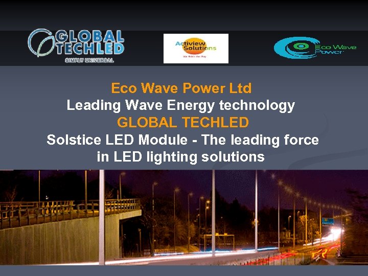Eco Wave Power Ltd Leading Wave Energy technology