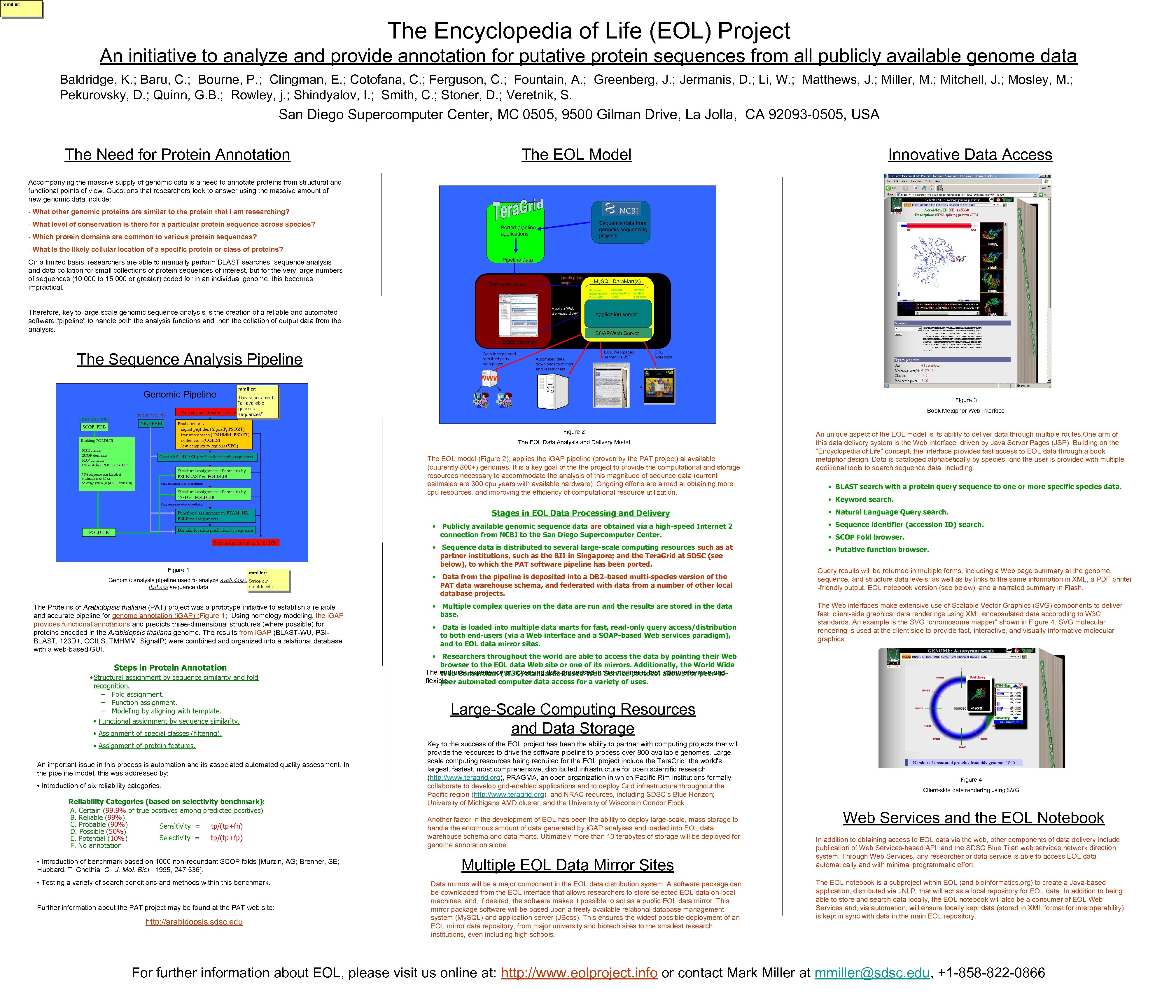 mmiller The Encyclopedia of Life EOL Project An