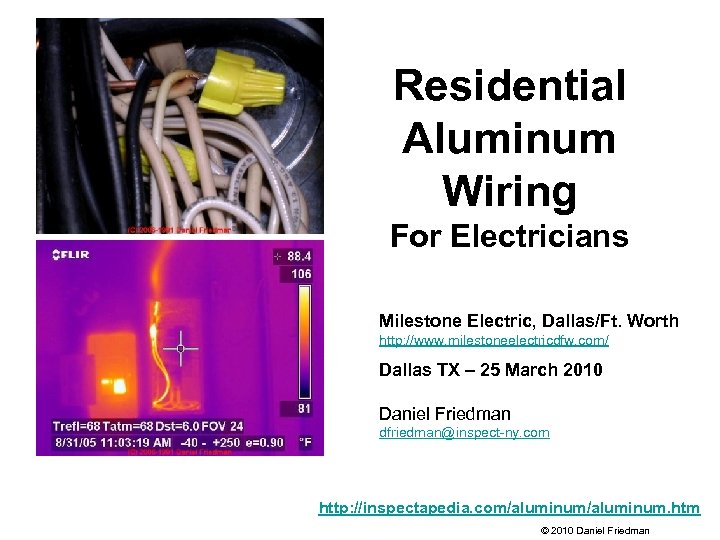 Residential Aluminum Wiring For Electricians Milestone Electric Dallas Ft