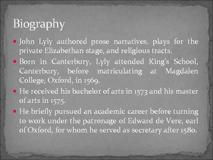 Shakespeare s Contemporaries and Successors Drama III 5 Elizabethan