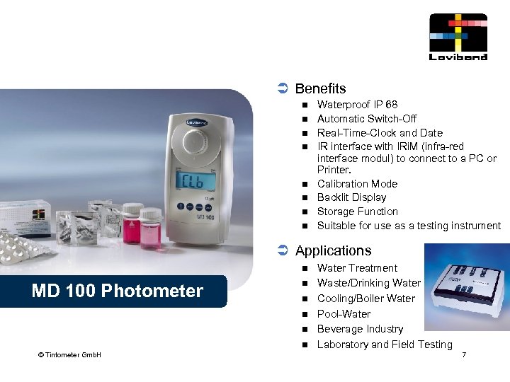 Lovibond Water Testing Tintometer Group Water Analysis Equipment