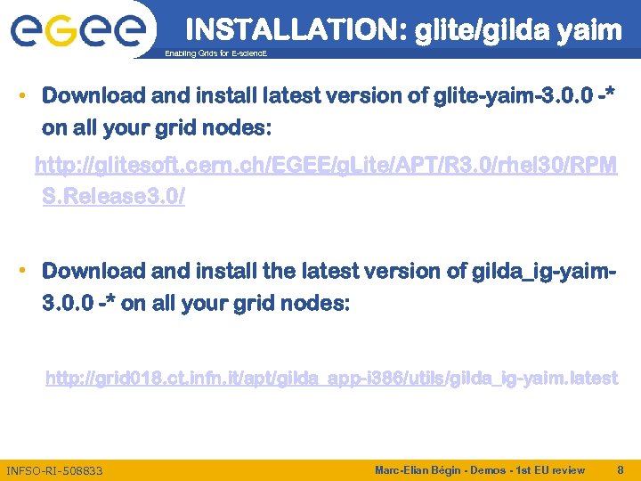 Enabling Grids for E-scienc E Computing Element installation
