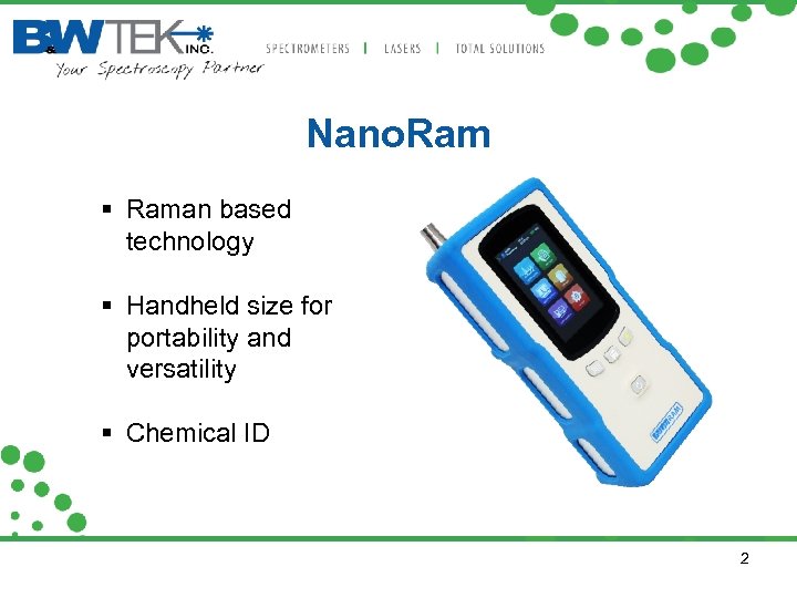 Nano Ram Handheld Raman Spectrometer Joe Colamarino 1