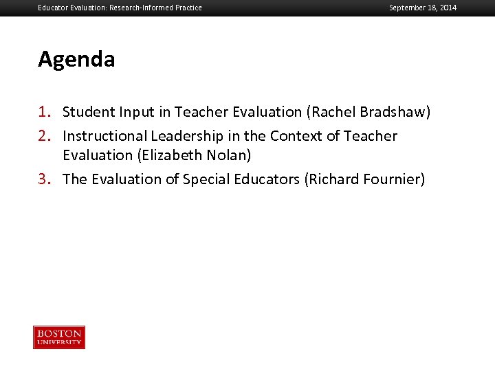 Educator Evaluation Research-Informed Practice Dr Don Beaudette Rachel