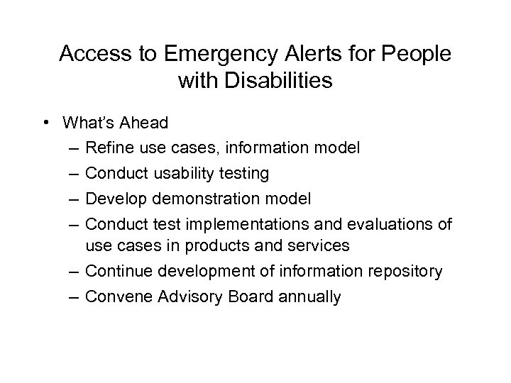 E-Mail Alerts What s Available Accessible Emergency Notification and