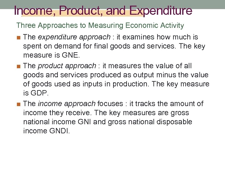 LECTURES 12 — 14 National Income Accounting Balance