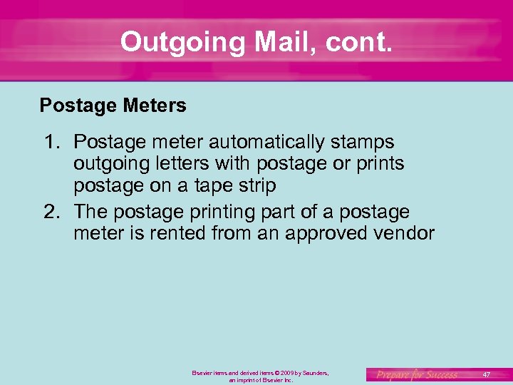 Chapter 43 Mail Elsevier items and derived items