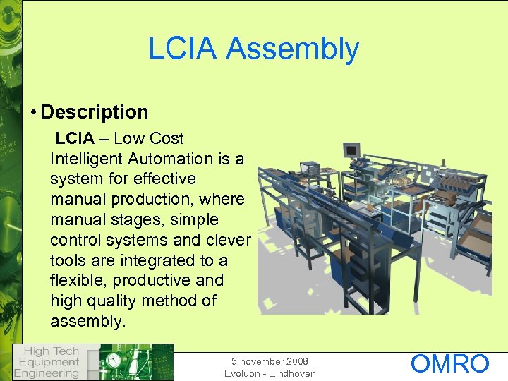 LCIA Bram Kale European Engineering manager OMRON