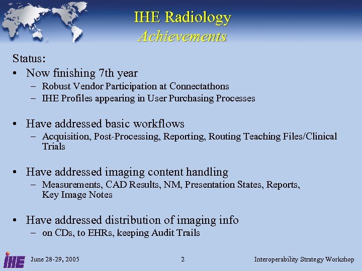 IHE Radiology Kevin O Donnell Toshiba Medical Systems June