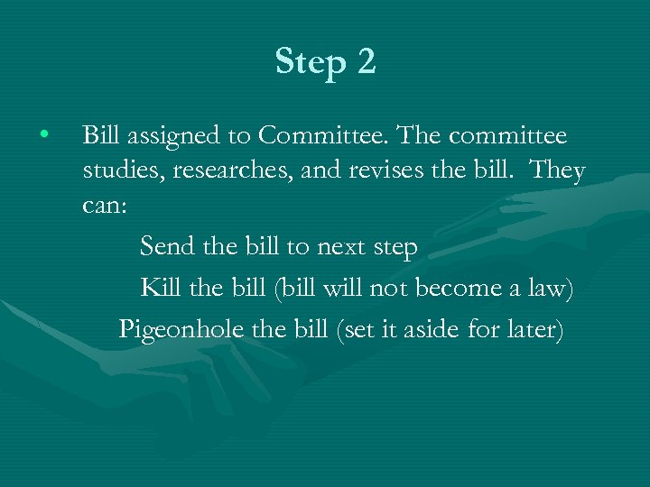 How a Bill becomes a Law Starter