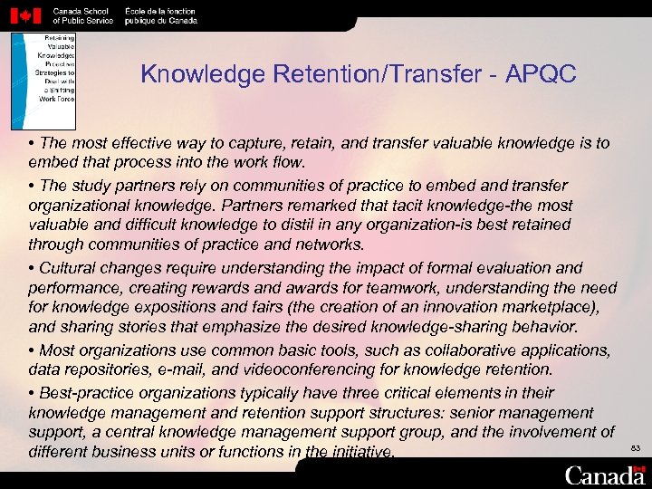 Knowledge Management in the Public Sector April 2009