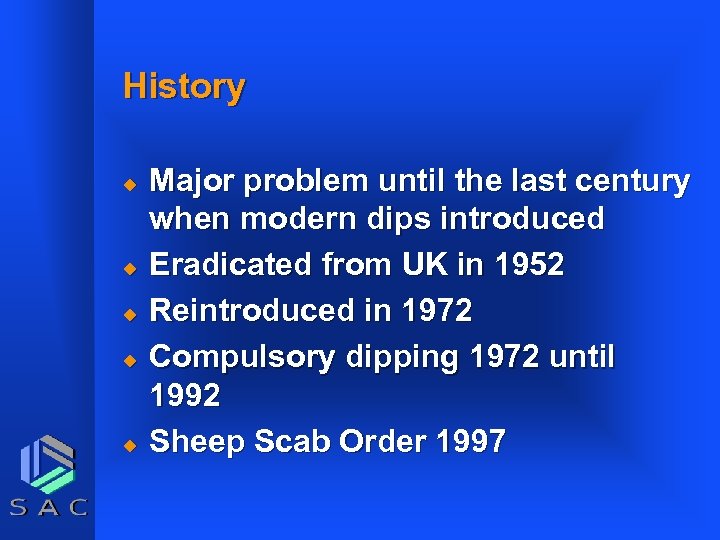 The Scottish Sheep Scab Initiative Presentation prepared by