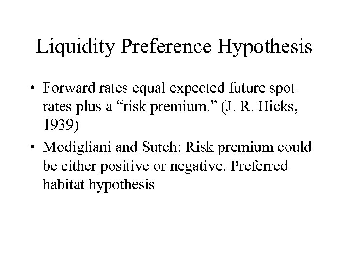 Lecture 9 Debt Markets and Term Structure