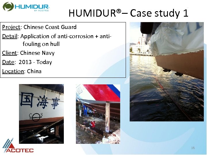 Presentation October 2015 1 Introduction q ACOTEC s