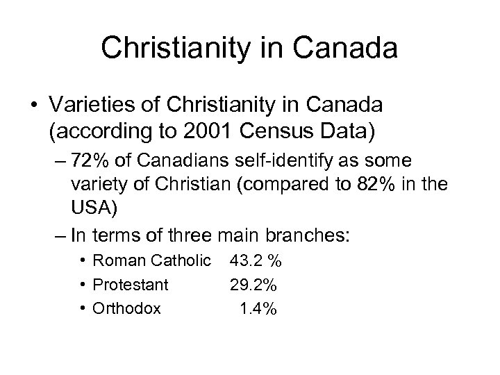 Contemporary Religions in Canada Christianity and Its Varieties