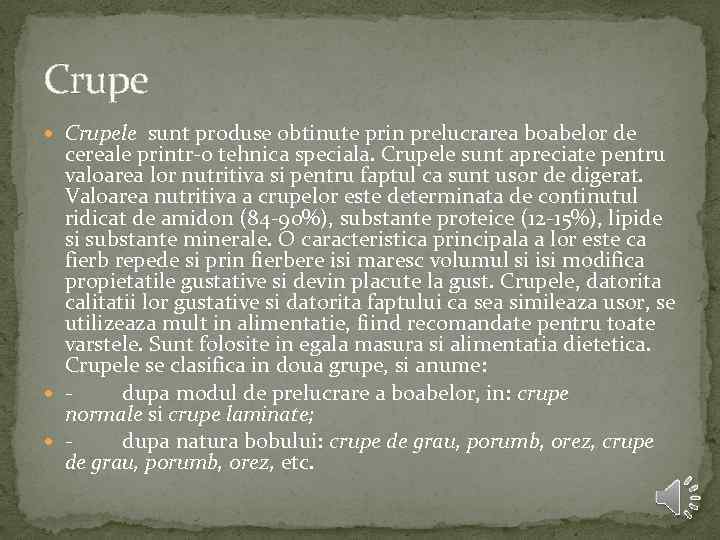 Crupele Obiectul-Tehnici de etalare a marfurilor Crupe