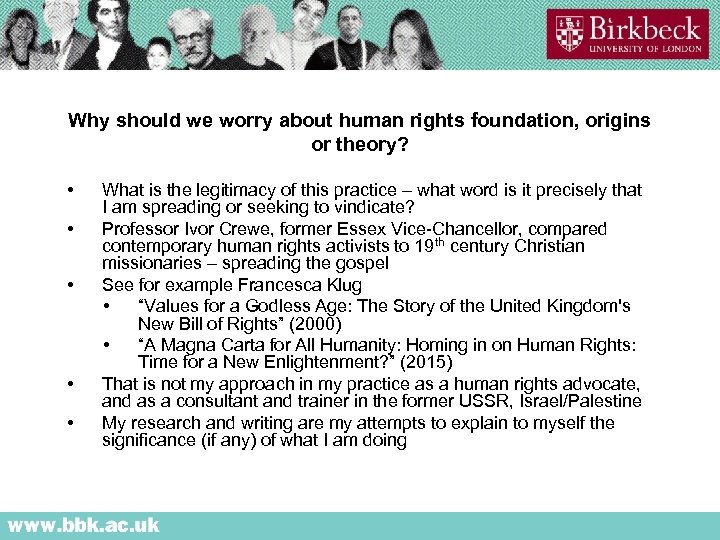 International Conference Human Rights — Describing a Process