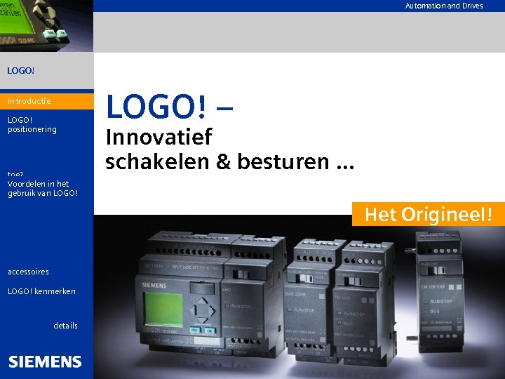Automation and Drives L OGO Innovatief The internal