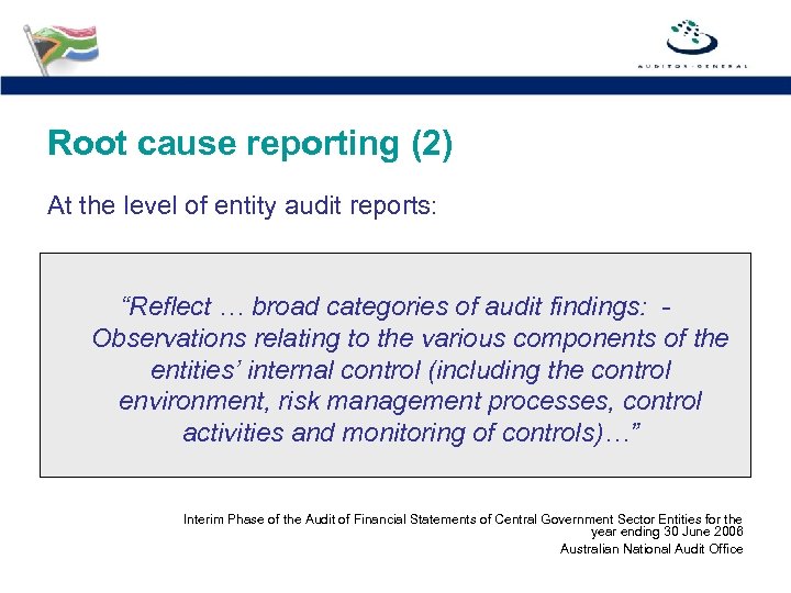 Financial performance and Accountability the Role of Auditing