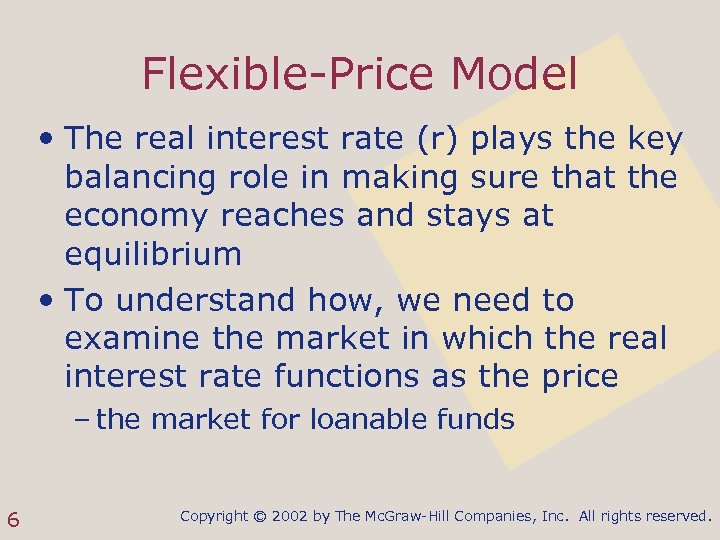 CHAPTER 7 Equilibrium in the Flexible-Price Model 1