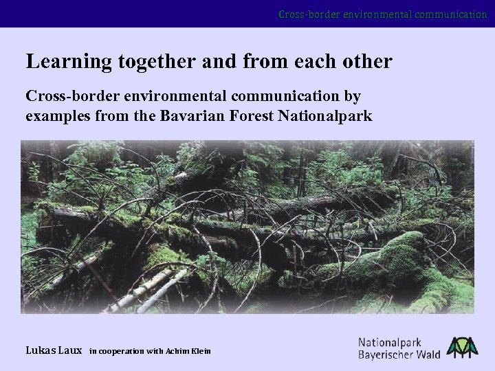 Cross-border environmental communication Learning together and from each