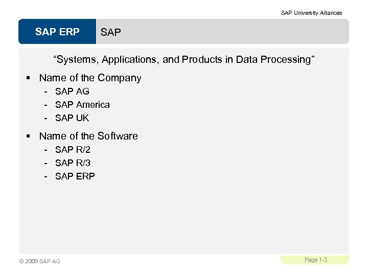 SAP University Alliances Version 1 0 Authors Bret