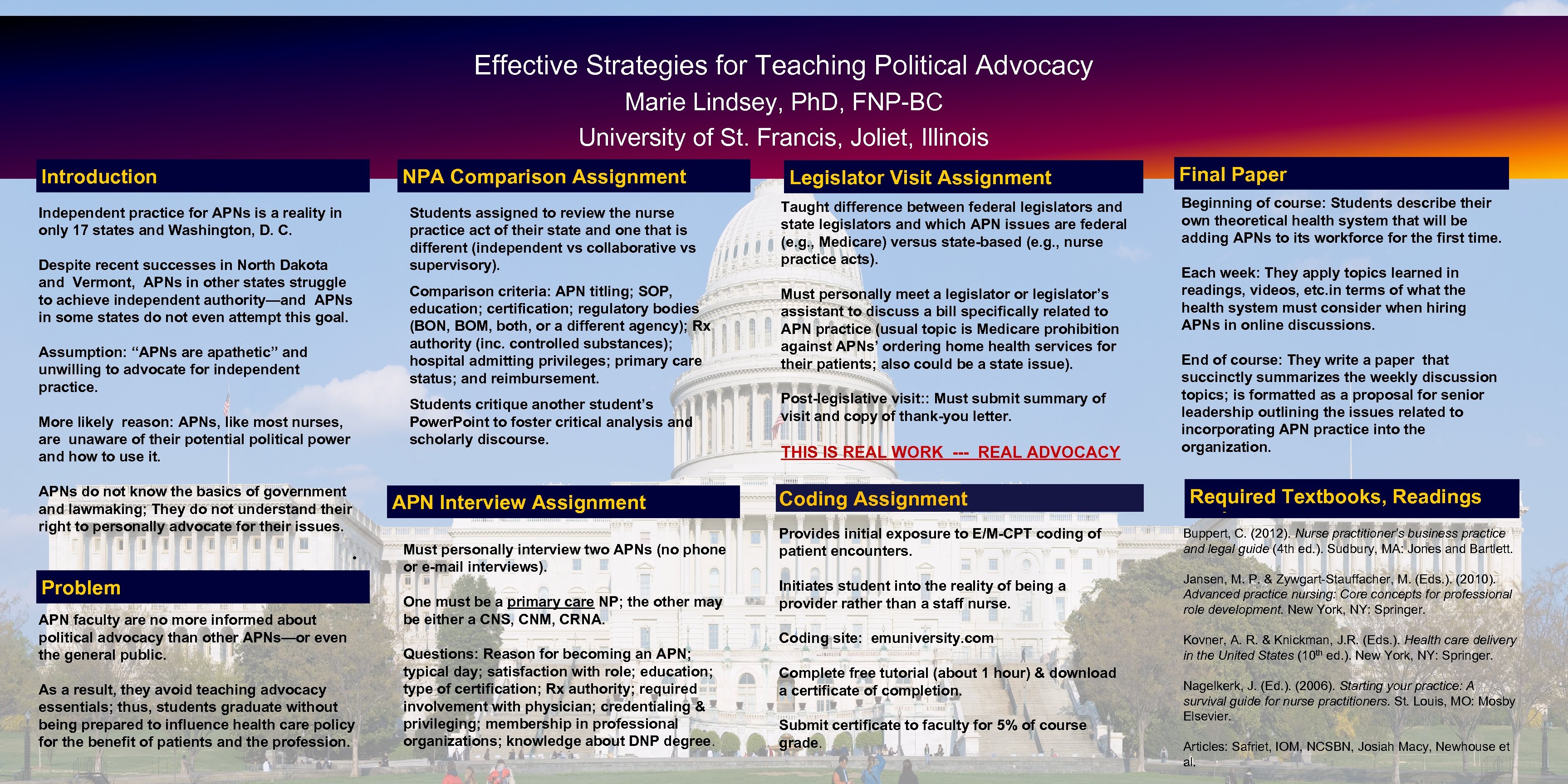 Effective Strategies for Teaching Political Advocacy Marie Lindsey