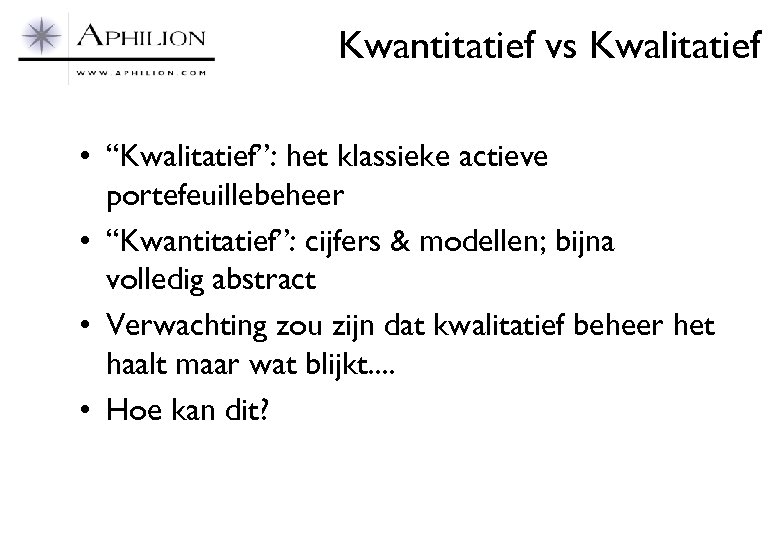 Aphilion Kan Wiskunde de beurs kloppen Juni 2012