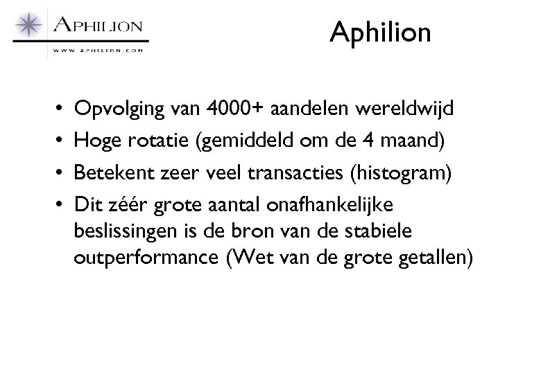Aphilion Kan Wiskunde de beurs kloppen Juni 2012