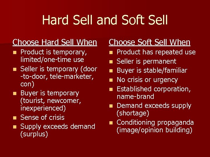 Hard vs Soft Selling When to Pitch and