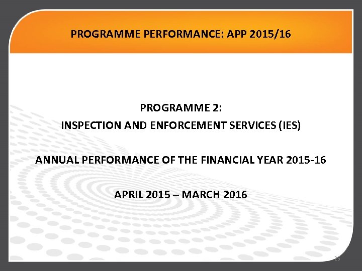 The Department of Labour Annual Report 01 April