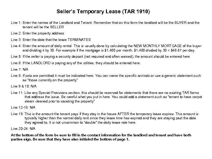 AGENT TRAINING Order of Contracts Forms 1 Information