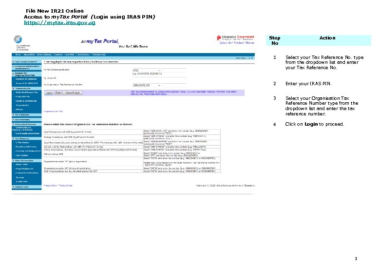 Tax Clearance Form IR 21 Access to my
