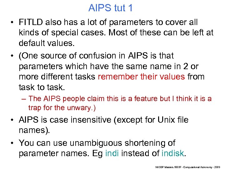 AIPS tut 1 The approach to dip