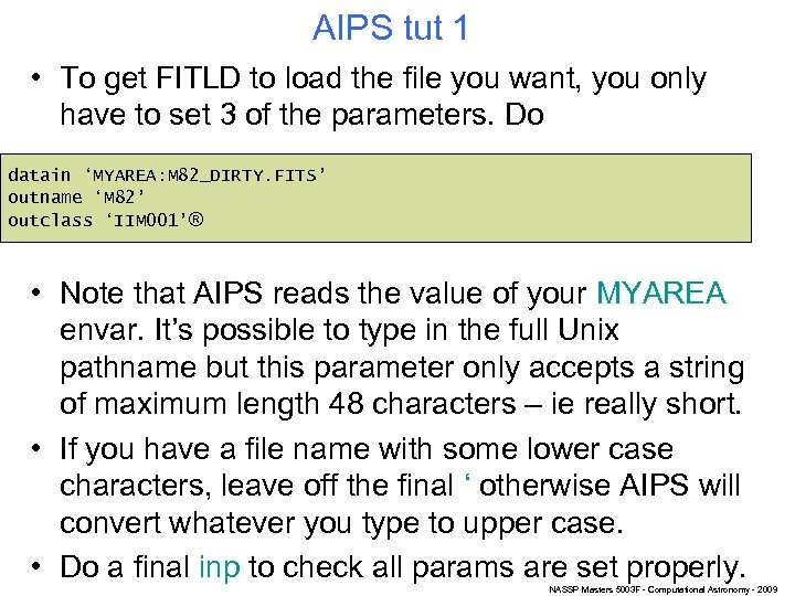 AIPS tut 1 The approach to dip
