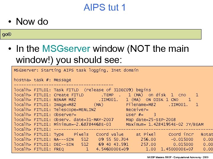 AIPS tut 1 The approach to dip