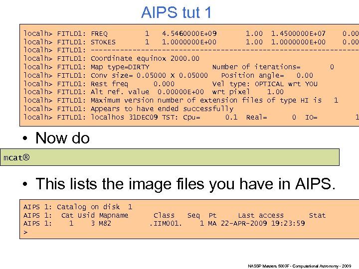 AIPS tut 1 The approach to dip