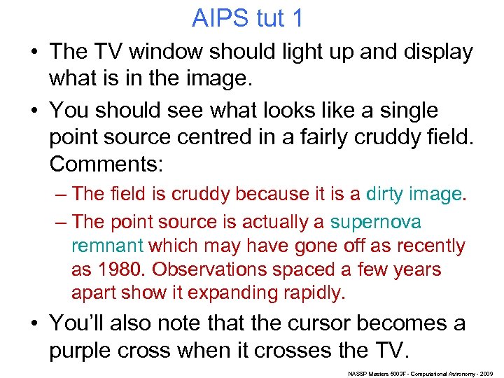 AIPS tut 1 The approach to dip