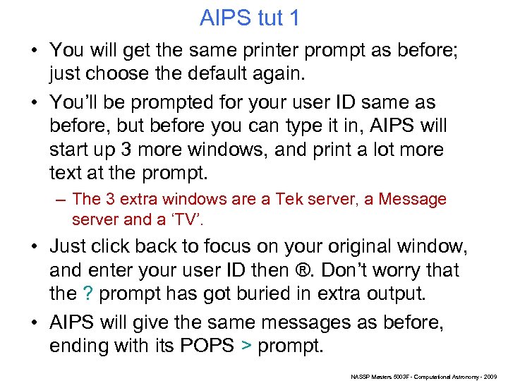 AIPS tut 1 The approach to dip
