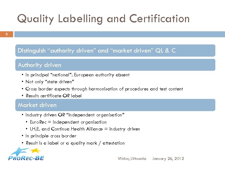 QUALITY ASSESSMENT OF EHR SYSTEMS IN BELGIUM January