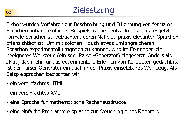 Formale Sprachen Teil 1 Klaus Becker 2006