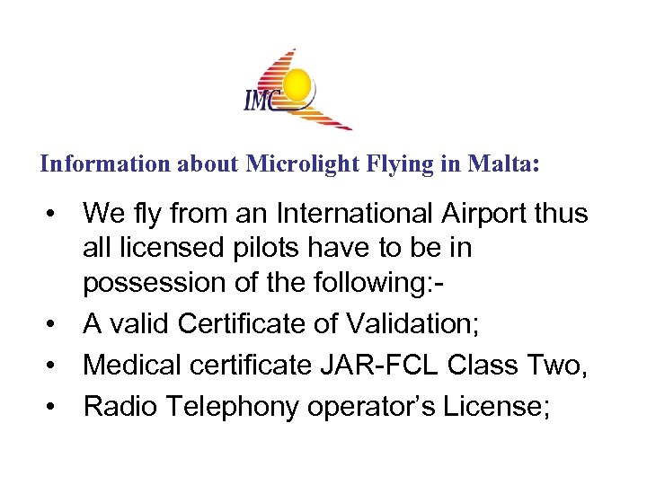 ISLAND MICROLIGHT CLUB MALTA founded to