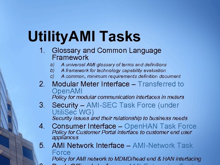 Open Smart Grid Subcommittee Organization and Overview Erich