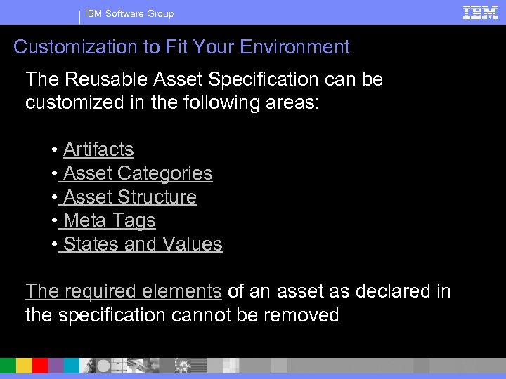 IBM Software Group Managing Reusable Assets Using