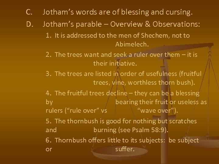 The Dark Days of Israel s Judges A Study